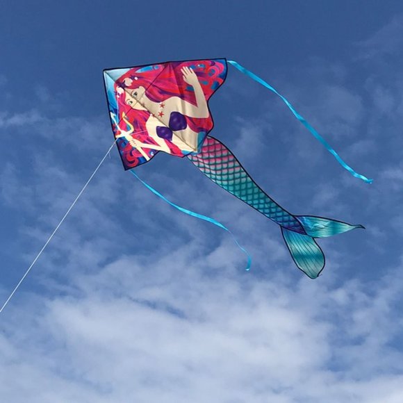 None | Toys | Mermaid 45 Inch Flyhi Kite Fun Easy Flying Kite | Poshmark